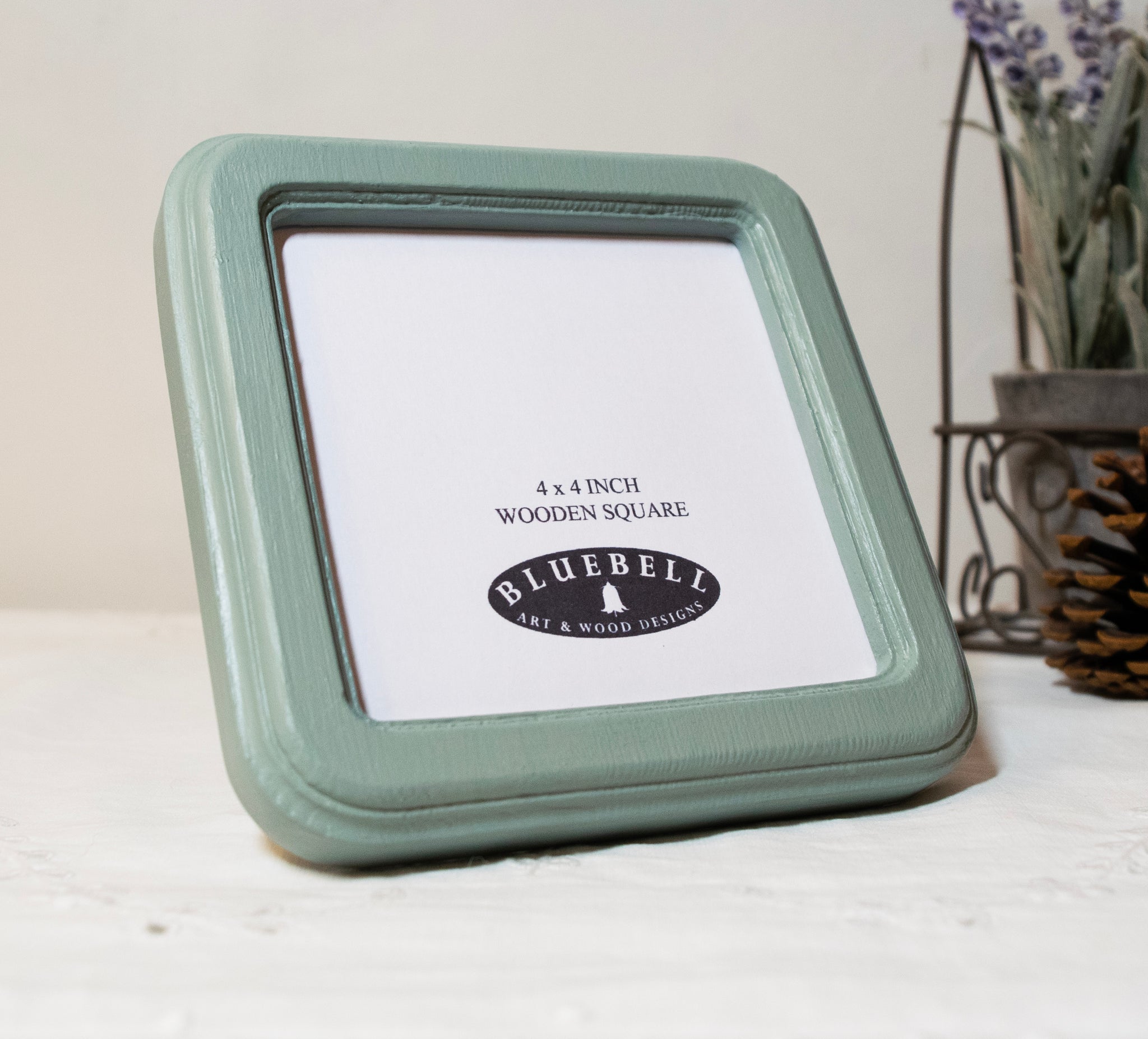 Duck Egg 4" x 4" Square Handmade Wooden Photo Picture Frame – Bluebell ...