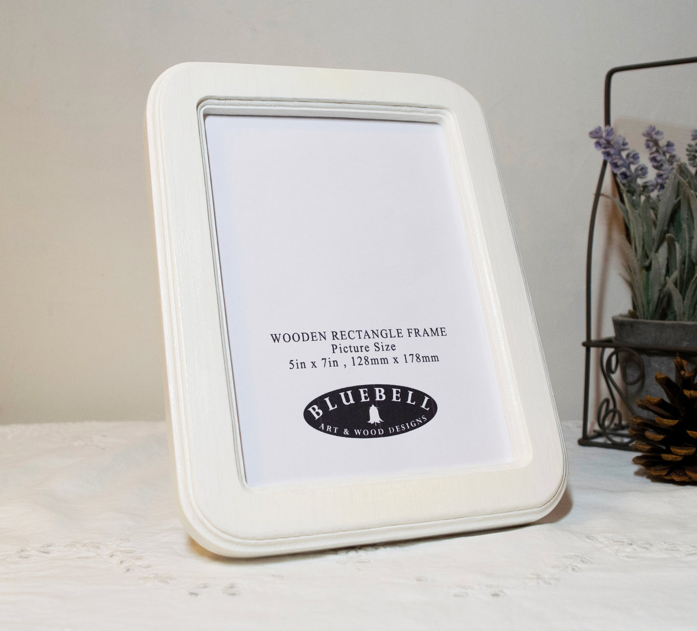 Ivory 5" x 7" Rectangle Handmade Wooden Photo Picture Frame – Bluebell ...